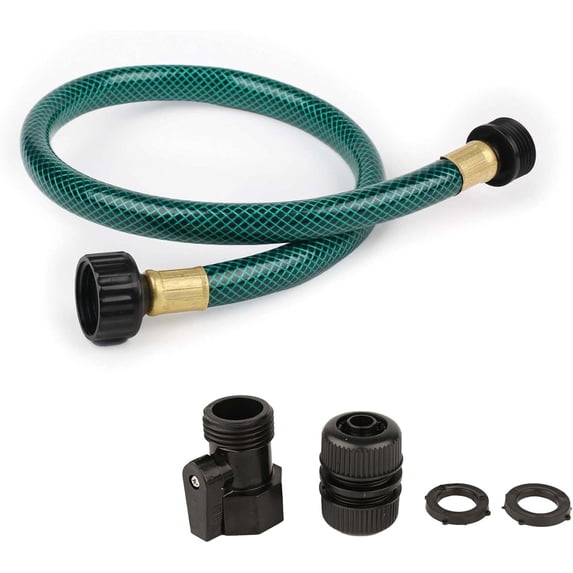 PLUMYHG-2FT PVC Flexible Connector Leader: 1/2" Short Water Hose Female ...