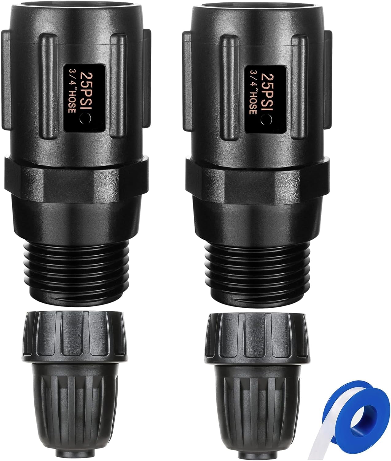 PLUMYHG-2pcs Garden Hose Pressure Regulator 25 PSI, 3/4" FHT × 3/4 ...