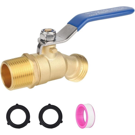 PLUMYHG-3 4 NPT Inlet x 3 4 GHT Outlet Brass Male Hose Faucet, Long ...