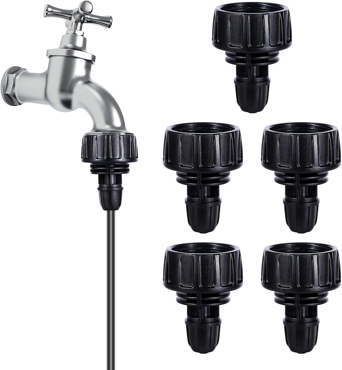 PLUMYHG-3/4'' to1/4'' Irrigation Hose Adapter, Drip Line to Faucet 3/4 ...