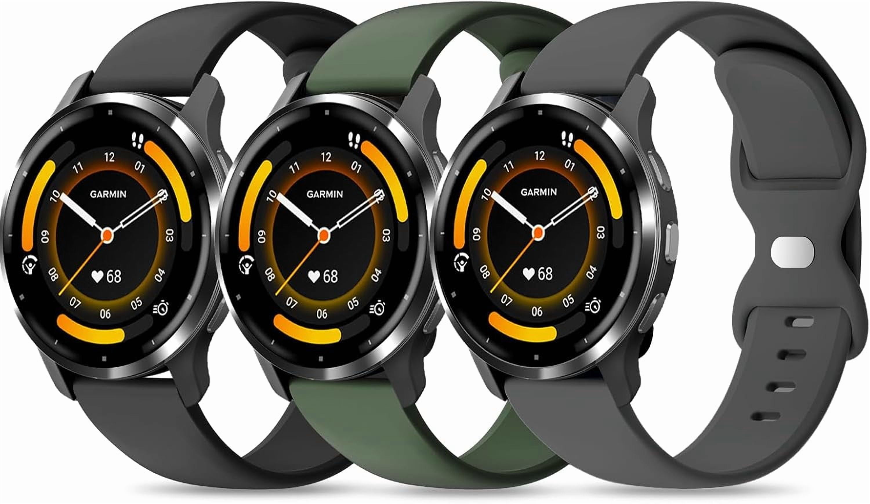 PLUMYHG-3 Pack Silicone Watch Bands Compatible with Garmin Venu 3S/Venu ...