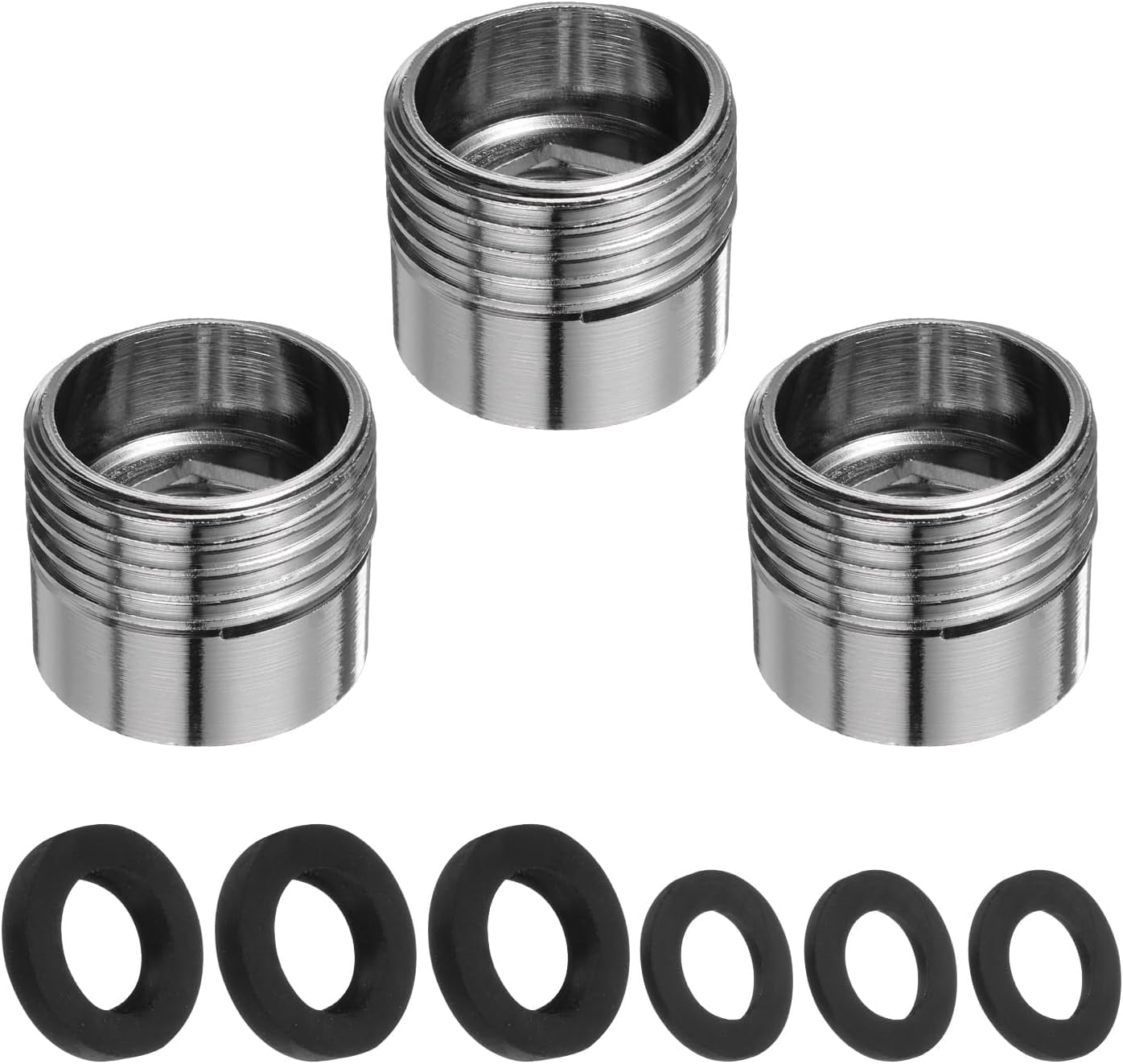 PLUMYHG-3Pcs Faucet Adapter Kit, Male 0.79in to Female 0.59in Kitchen ...