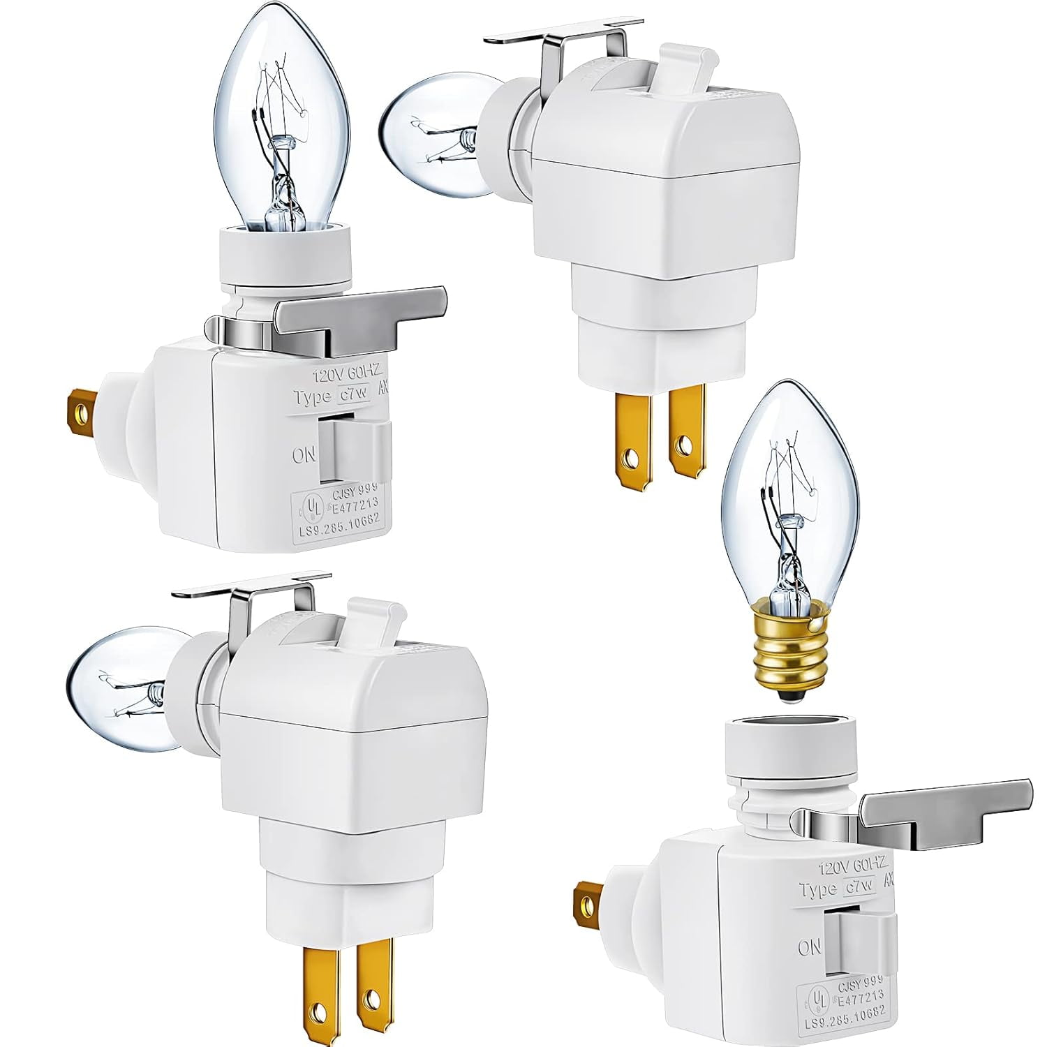 PLUMYHG-4 Sets Plug in Night Light 120V Night Lights Plug into Wall ...