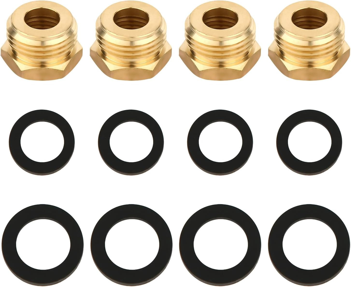 PLUMYHG-4pcs Garden Hose Adapter, 3/4" GHT Male to 1/2" NPT Female ...