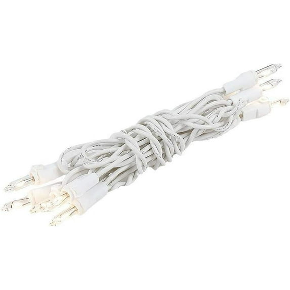 PLUMYHG-5.5 Feet 10 Bulb Clear Mini Light String on White Wire, Non ...