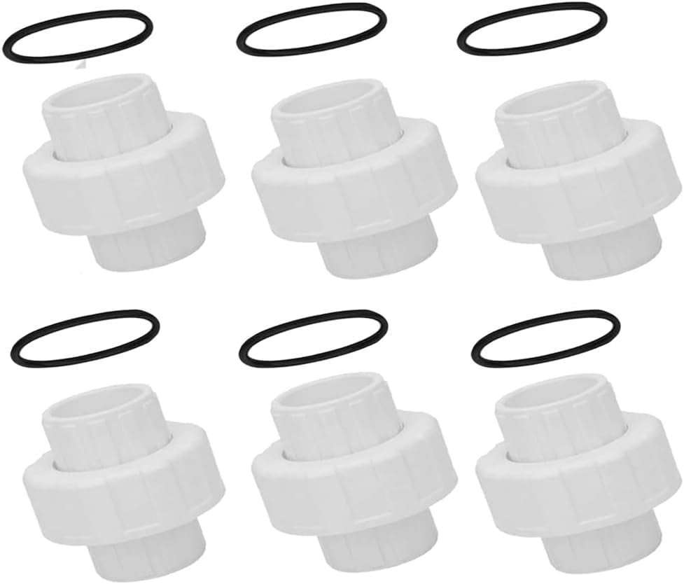 PLUMYHG-6pack 3/4" PVC Slip Union Coupling (Socket x Socket),Schedule ...