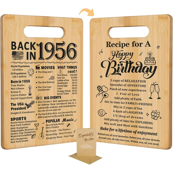 PLUMYHG-70th Birthday Gifts for Women Men,Back In 1956&Recipe for A ...