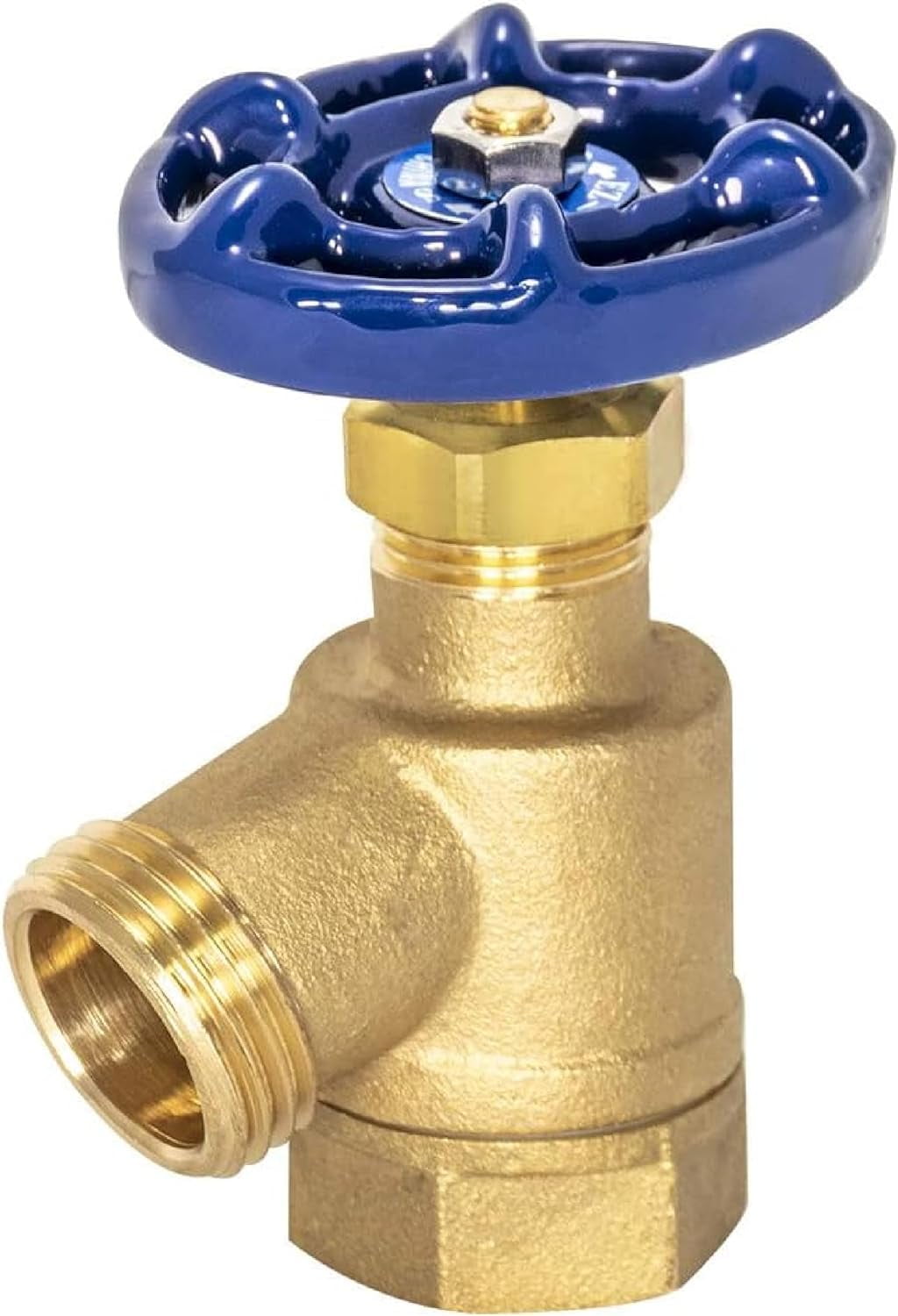 PLUMYHG-Bent Nose Garden Hose Valve, 3/4 in FIP x 3/4 in MHT, Brass ...