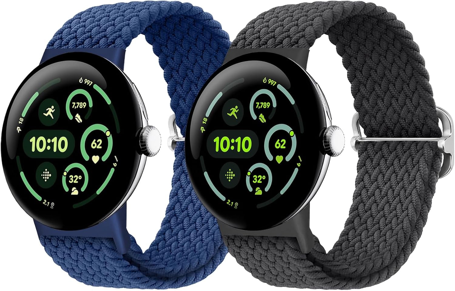 PLUMYHG-Braided Bands Solo Loop Compatible with Google Pixel Watch 4, 3 ...