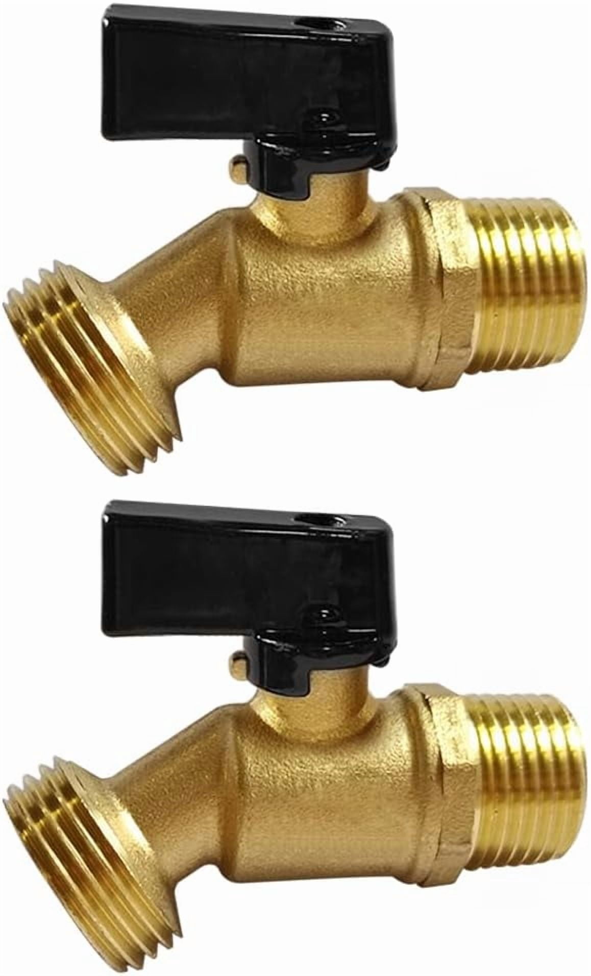 PLUMYHG-Brass Garden Hose Bibb Valve, 1/2" NPT MIP Male Inlet to 3/4 ...