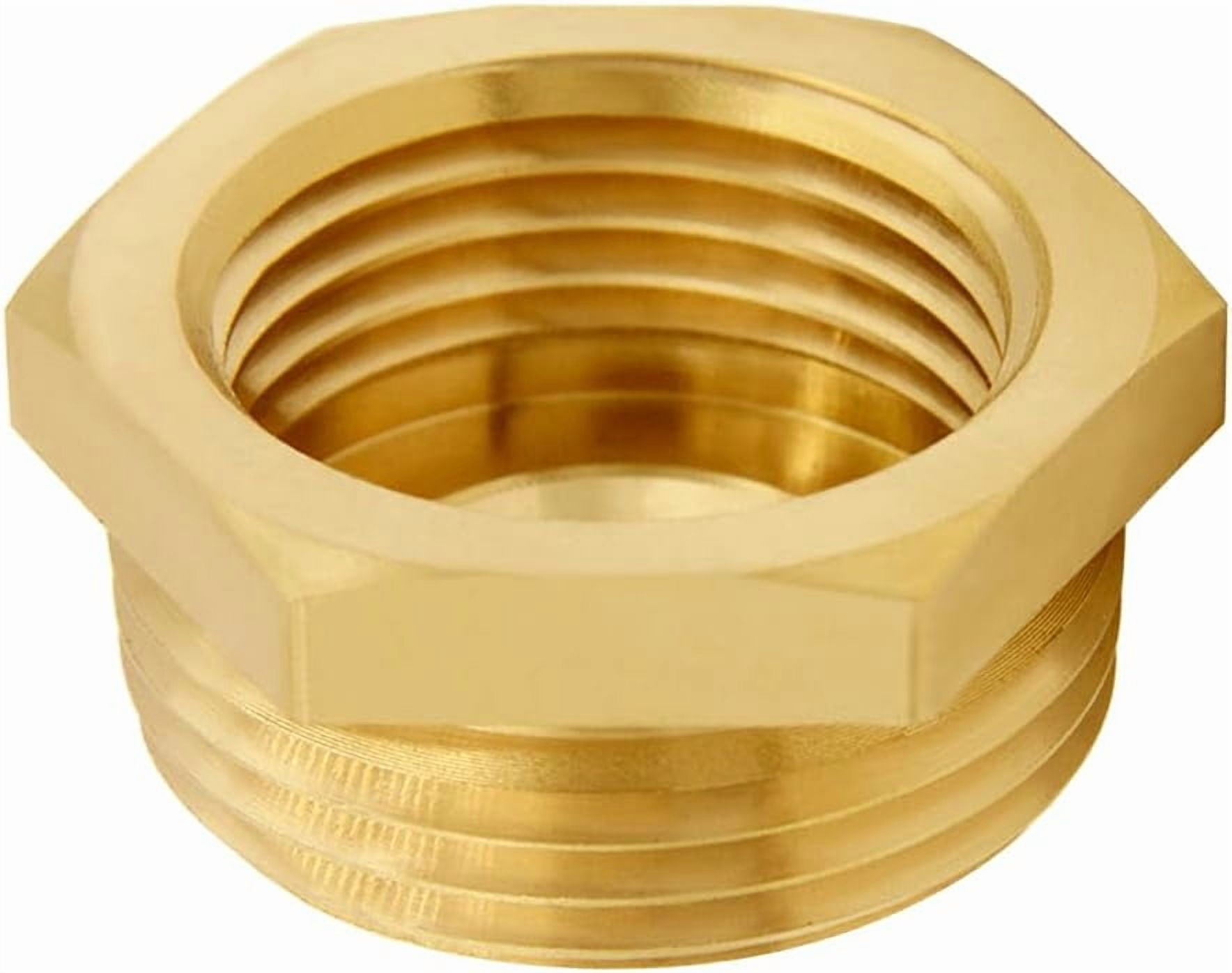 PLUMYHG-Brass Garden Hose Bushing 3/4"GHT Female to 1"NPT Male Thread ...
