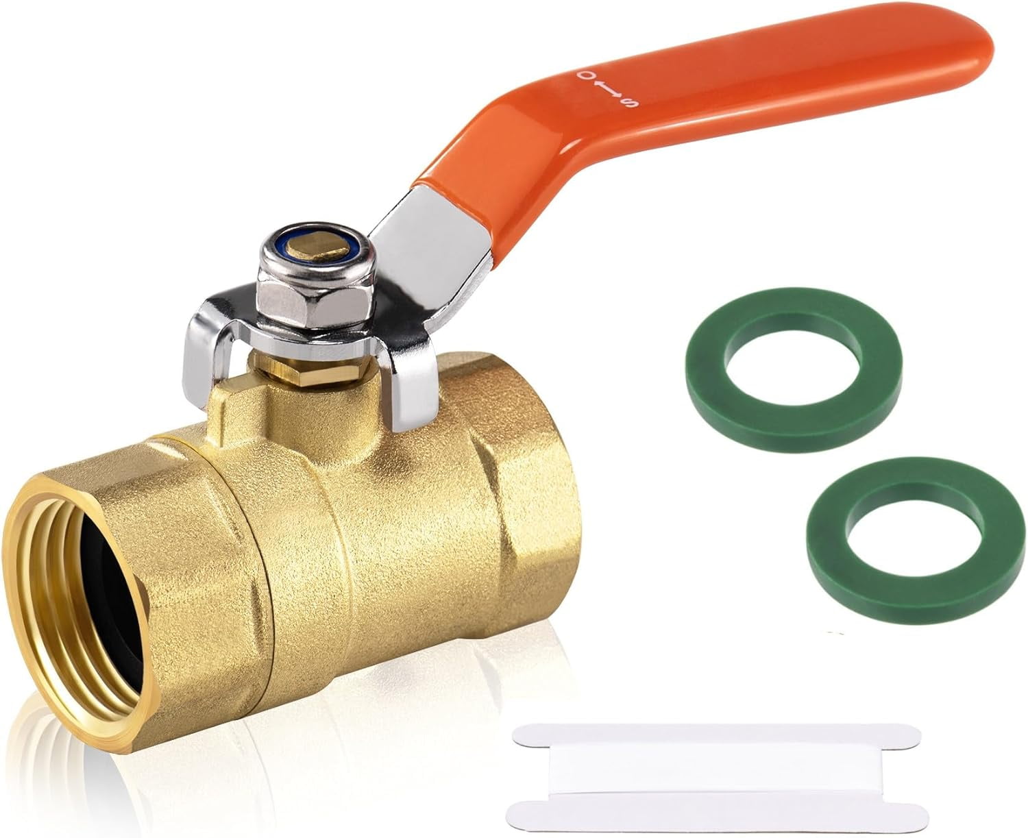 PLUMYHG-Brass Garden Hose Shut Off Valve - 3/4" GHT Female x 3/4" GHT ...