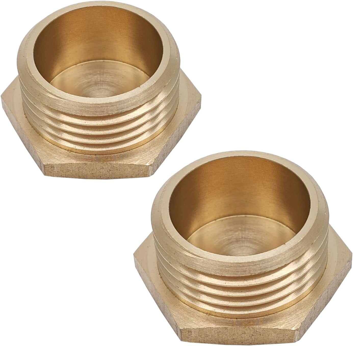 PLUMYHG-Brass Garden Hose Thread End Caps Hose plug, 3/4" GHT Male ...