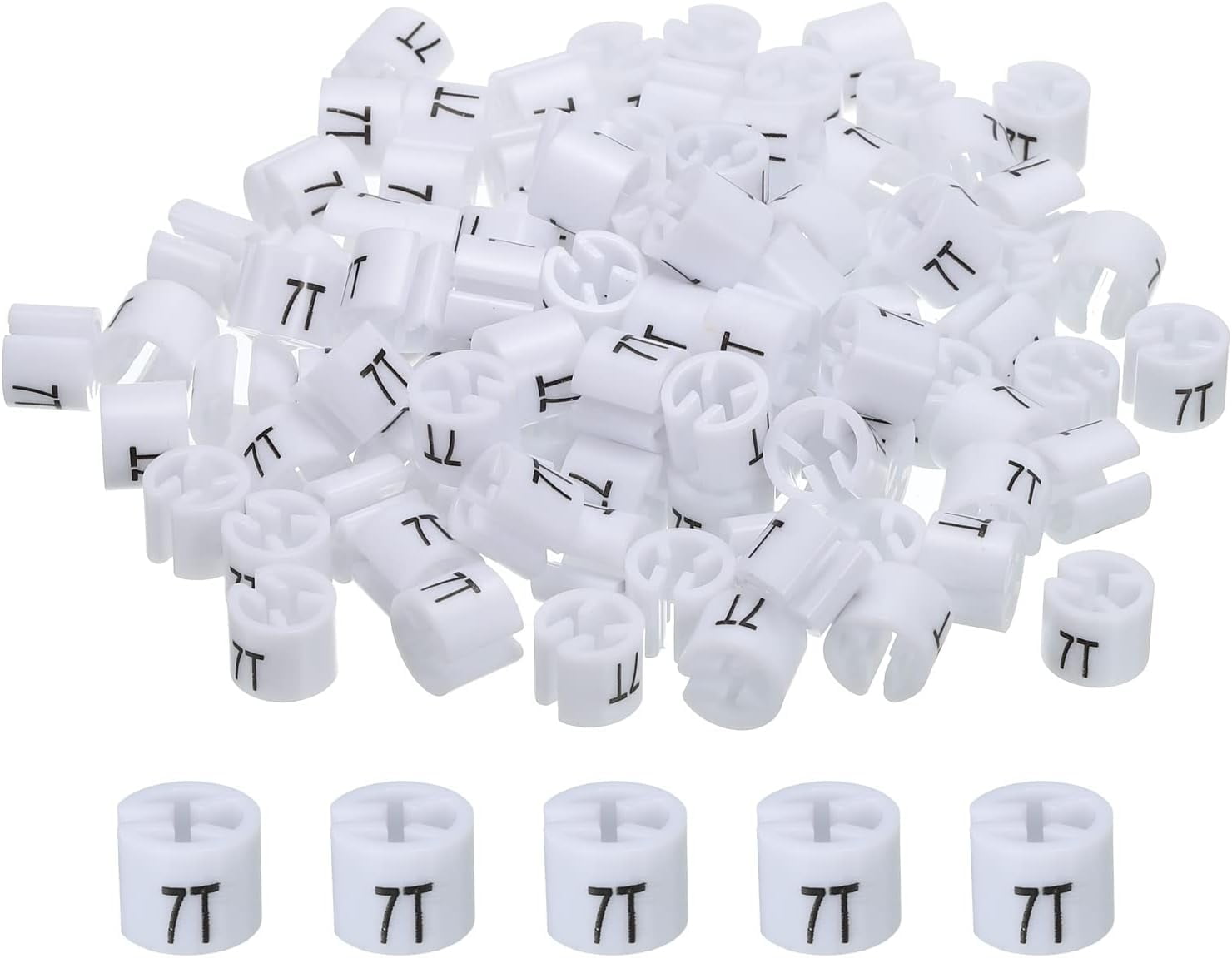 PLUMYHG-Clothes Hanger Marker (7T, White) Colored Hanger Sizer Garment ...