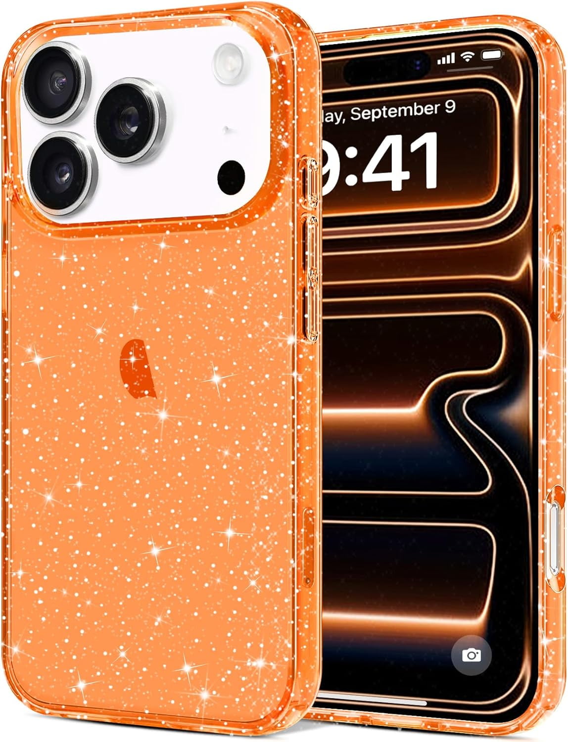 PLUMYHG-Compatible with iPhone 17 Pro Case Clear Glitter, Sparkle Soft ...