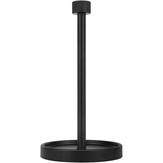 PLUMYHG-Countertop Paper Towel Holder - Modern Knurling End Cap ...