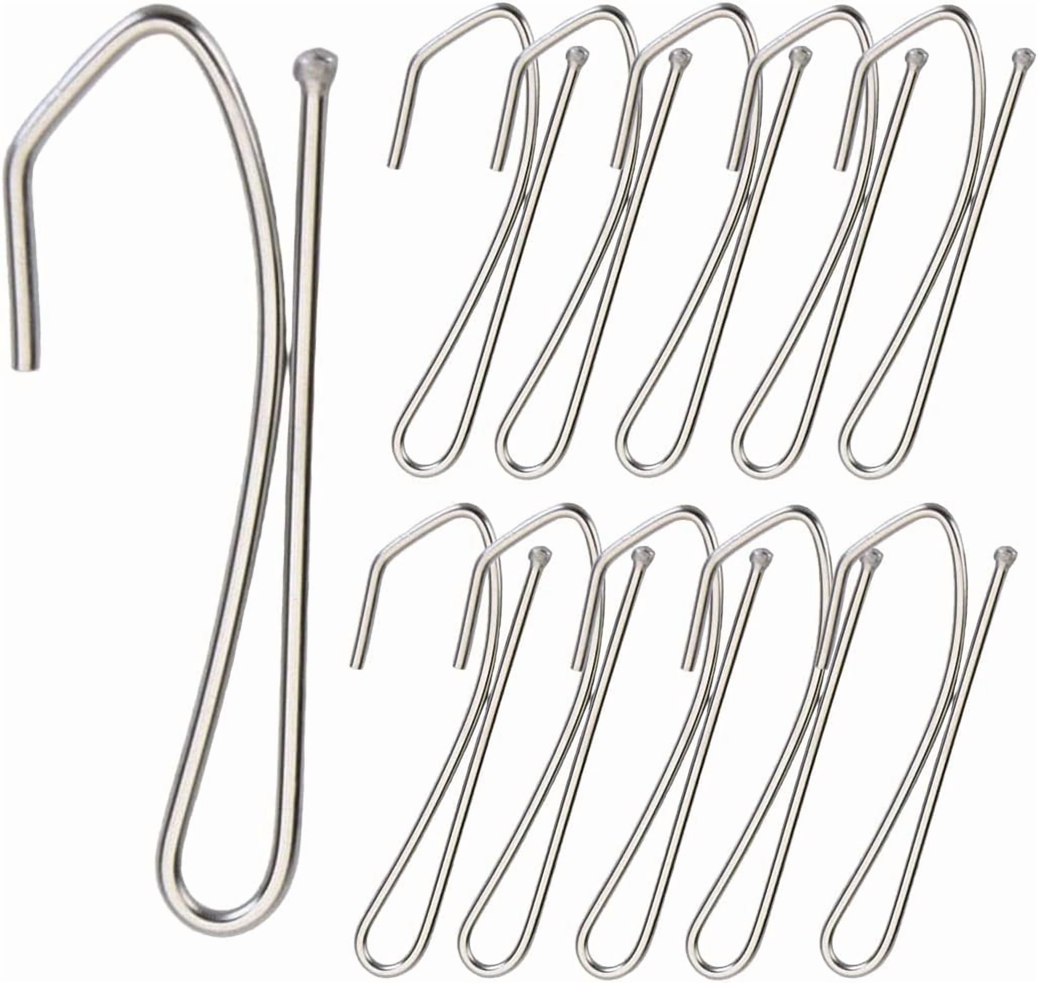PLUMYHG-Curtain Hooks Stainless Steel Hooks Metal Single Prongs Pinch ...