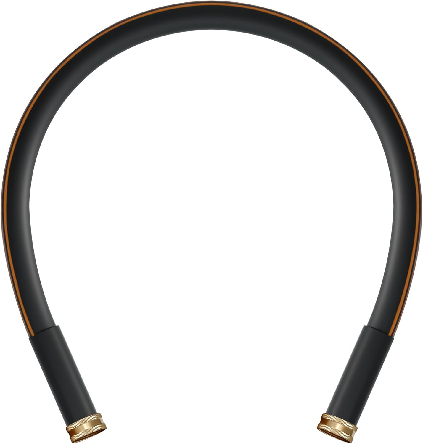 PLUMYHG-Female to Female Heavy Duty Garden Hose 3 ft x 5/8 Inch Black ...