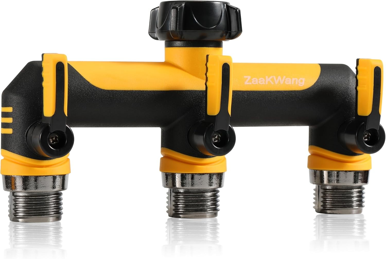 PLUMYHG-Full Flow Heavy Duty 3 Way Hose Splitter, Rugged Garden Faucet ...