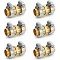 PLUMYHG-Garden Hose Repair Connector, Solid Brass Hose Repair Kit, 3/4 ...