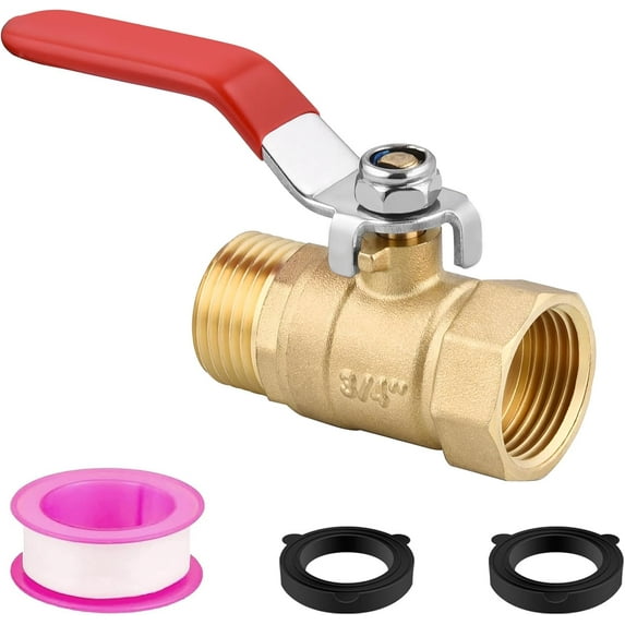 PLUMYHG-Garden Hose Shut Off Valve, Full Flow Water Hose Shut-Off Valve ...
