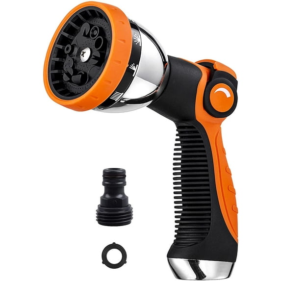 PLUMYHG-Garden Hose Spray Nozzle,10 Hose Metal Duty Watering Patterns ...
