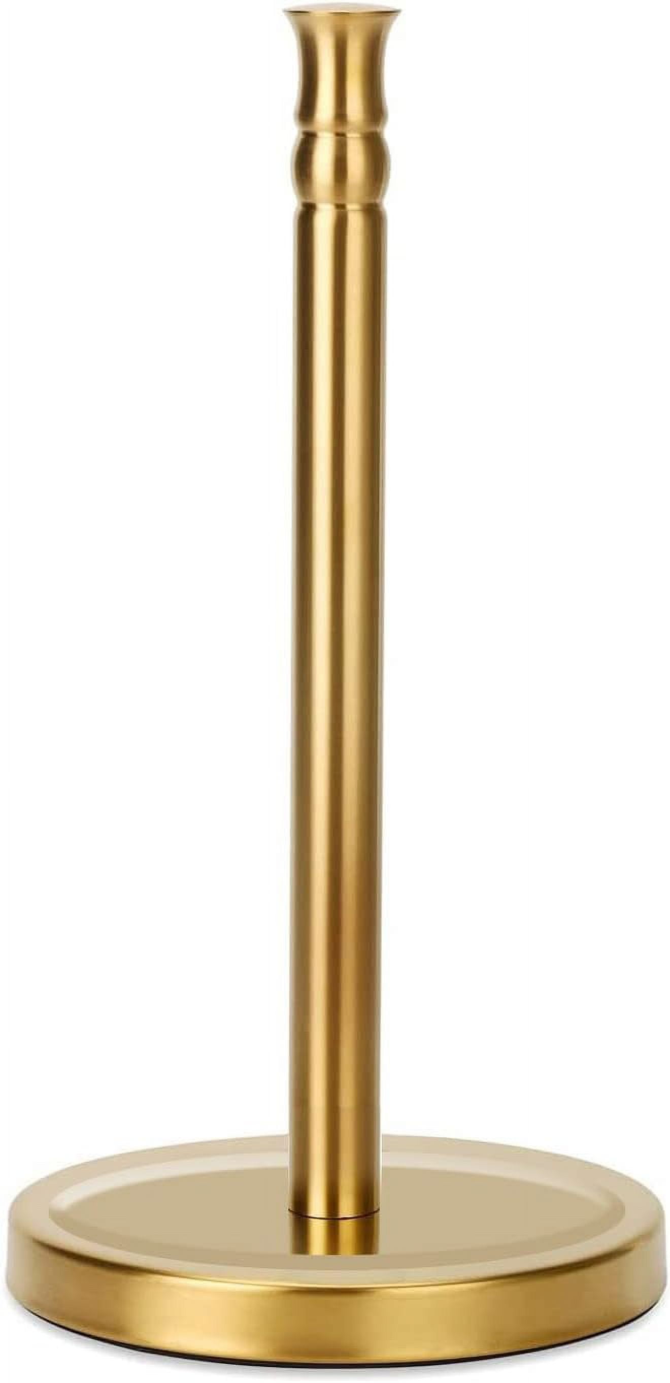PLUMYHG-Gold Paper Towel Holder Stand, One-Handed Ripping Paper Towel ...
