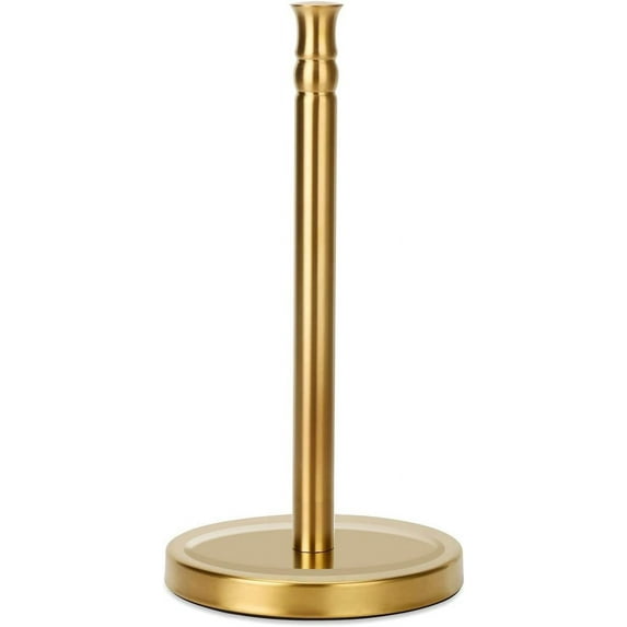 PLUMYHG-Gold Paper Towel Holder Stand, One-Handed Ripping Paper Towel ...