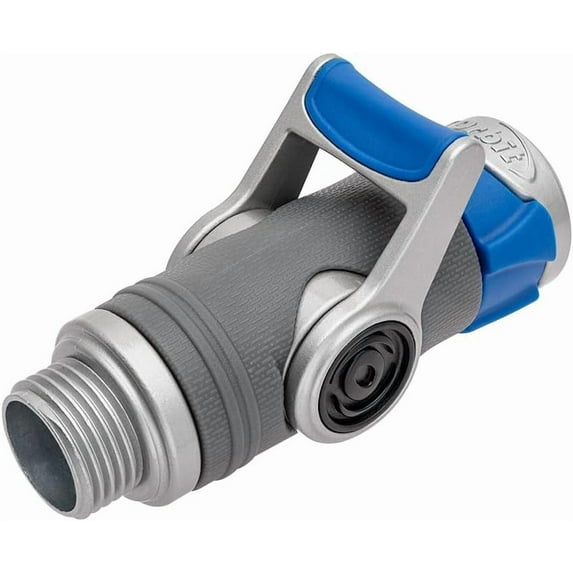 PLUMYHG-Heavy-Duty Shut-Off Hose Connector – Zinc Core, Easy-Grip Lever ...