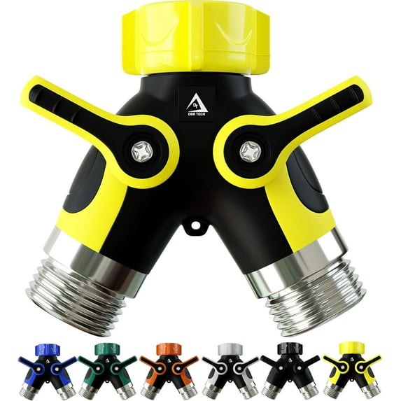 PLUMYHG-Hose Splitter 2 Way, Heavy Duty Metal Connector, Two Way Garden ...