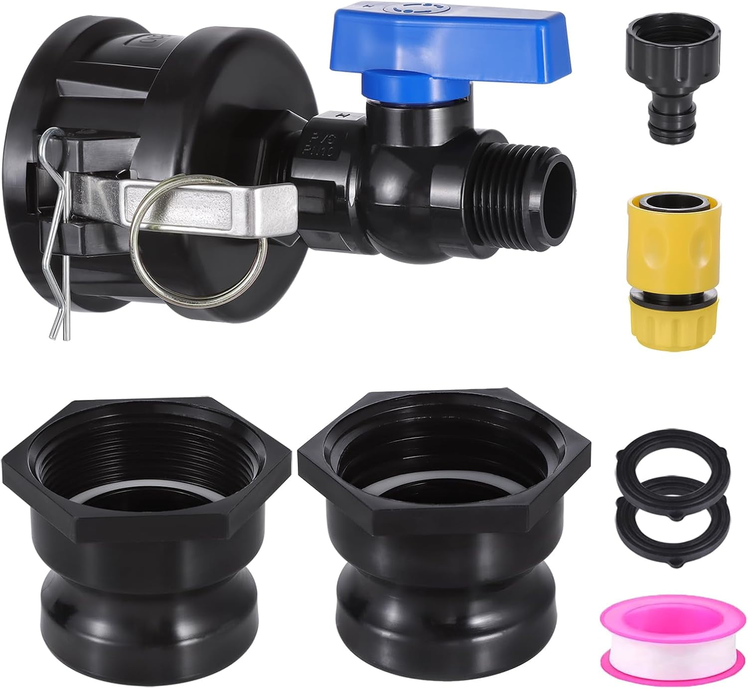 PLUMYHG-IBC Tote Hose Adapter, 2" Cam Lock Adapter for 275-330 Gallon ...