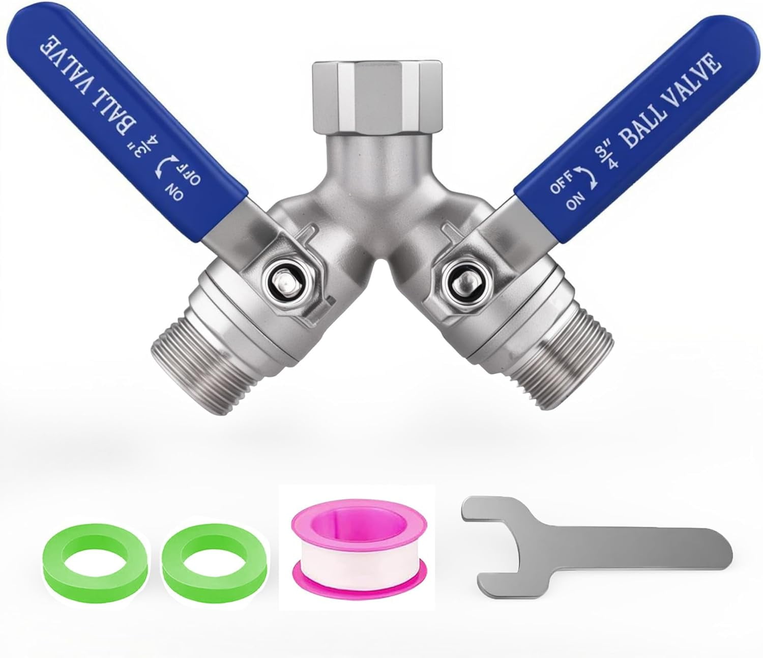 PLUMYHG-Lead-free Hose Splitter 2 Way Heavy Duty 304 Stainless Steel ...