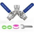 PLUMYHG-Lead-free Hose Splitter 2 Way Heavy Duty 304 Stainless Steel ...