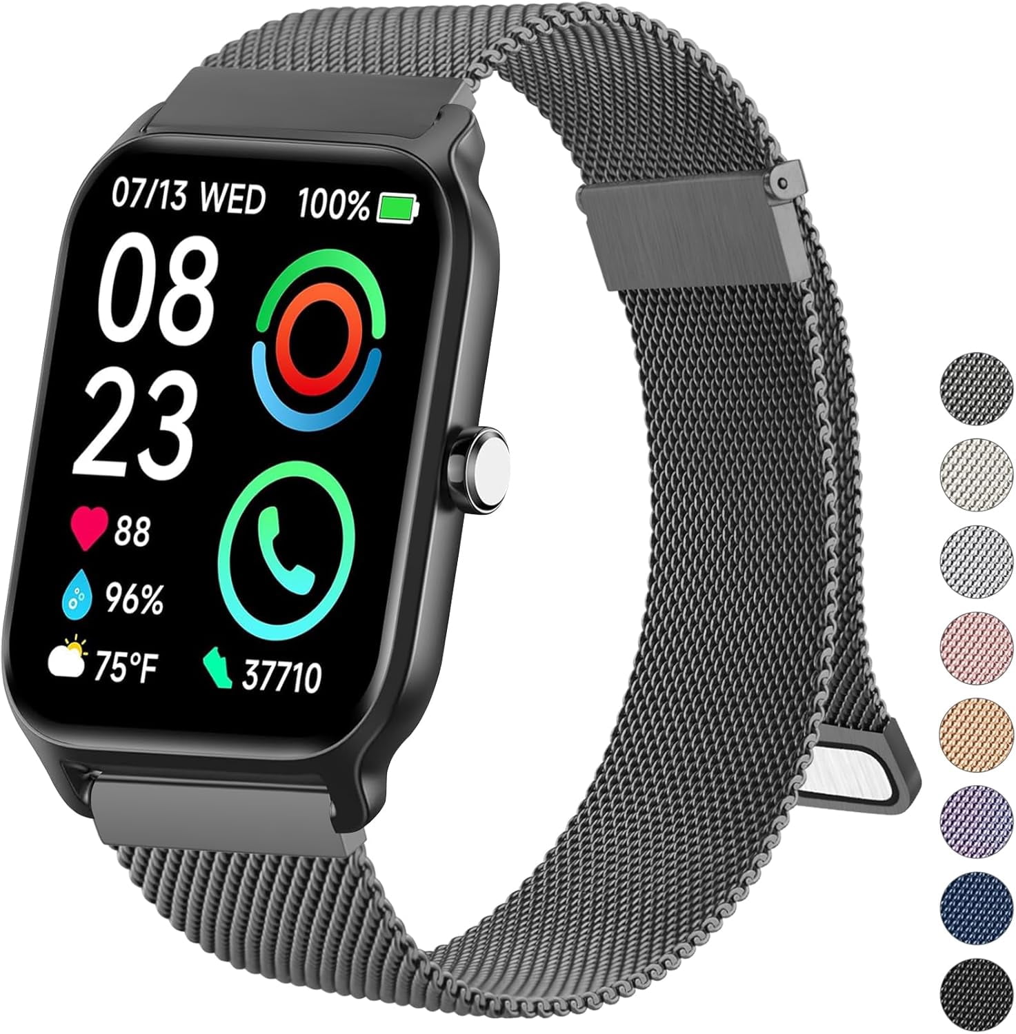 PLUMYHG-Metal Bands Compatible with IDW13,IDW16,IDW19 Smartwatch Bands ...