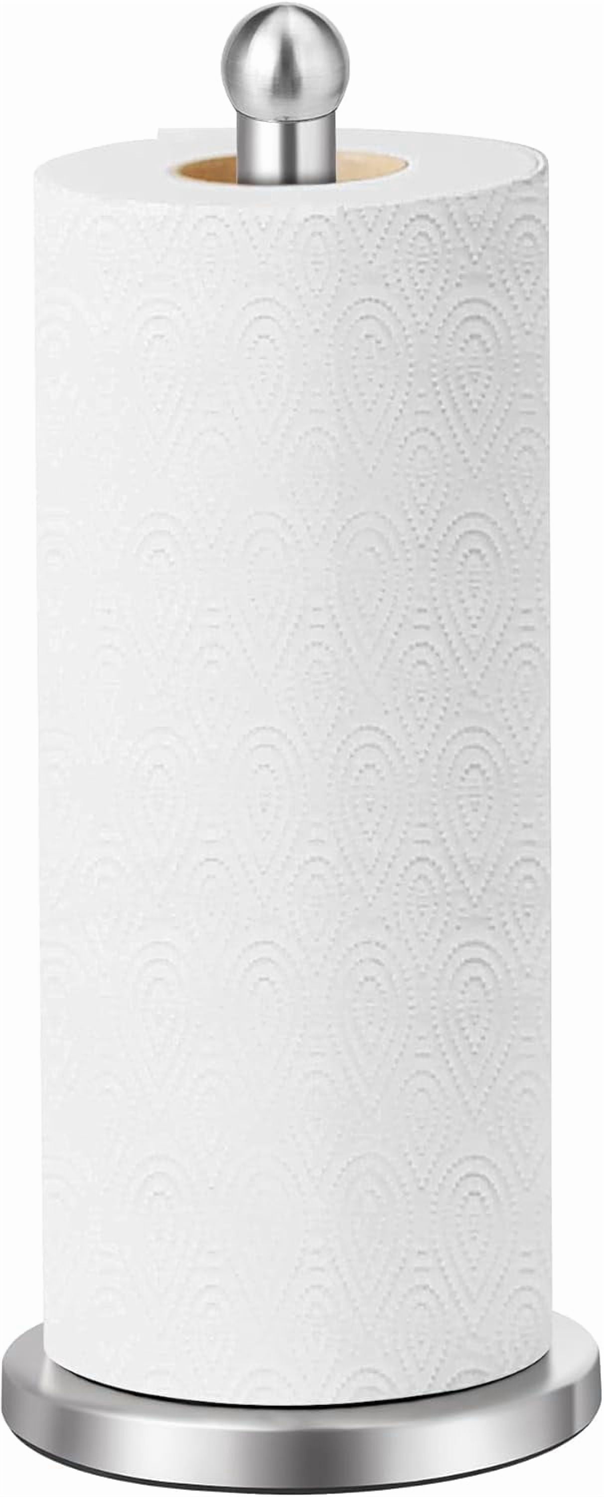 PLUMYHG-Paper Towel Holder Countertop, Paper Towel Holder with Solid ...