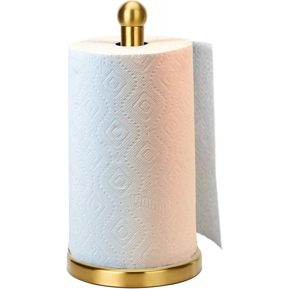 PLUMYHG-Paper Towel Holder Stand with Sturdy Base Fits Standard and ...