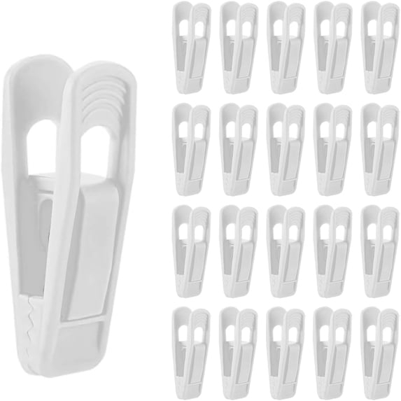 PLUMYHG-Plastic Hanger Clips, 20 Pack Plastic Clips for Hangers, Slim ...