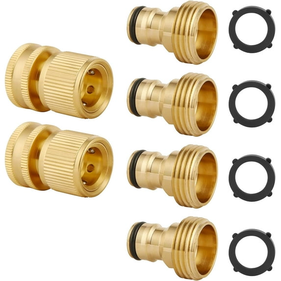 PLUMYHG-Quick Connect Hose Fittings, Garden Hose Quick Connect Kit ...