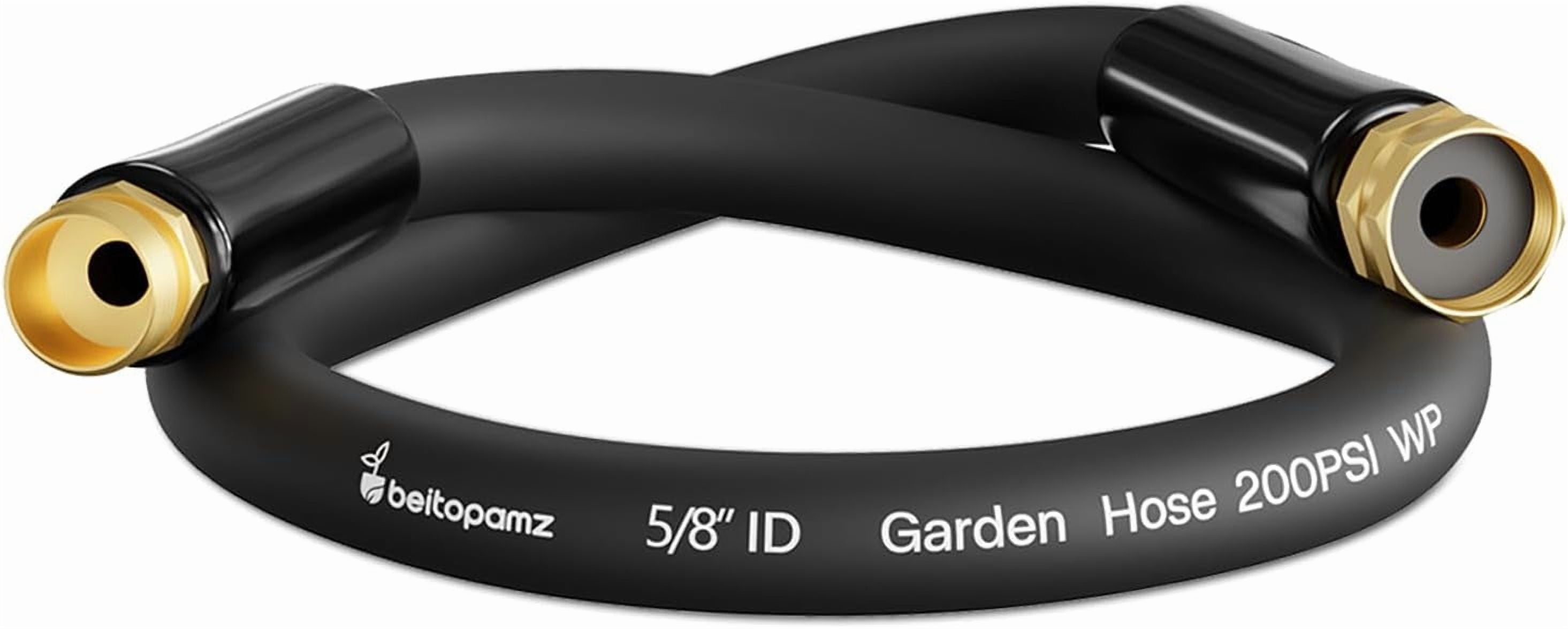PLUMYHG-Short Garden Hose 1 ft x 5/8 in Male to Female Heavy Duty Small ...