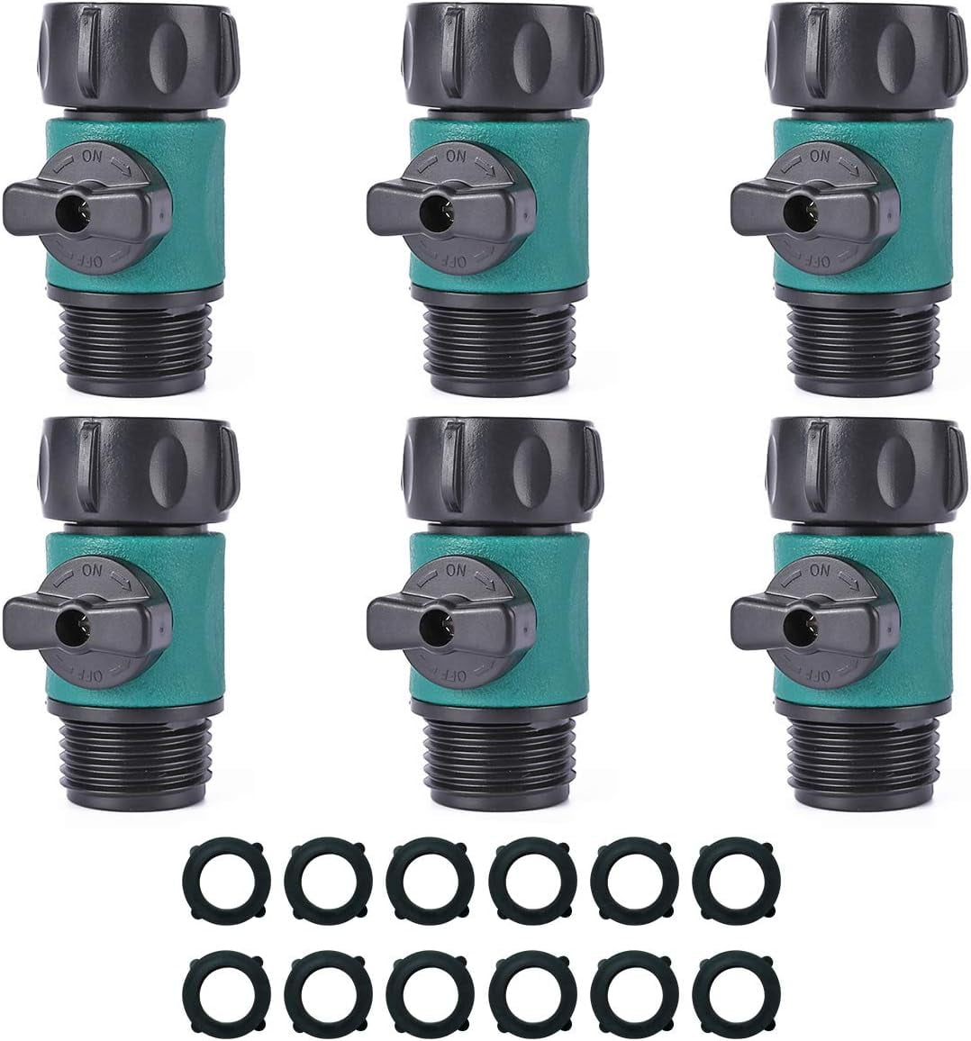 PLUMYHG-Shut Off Valve, Water Hose Turn Off Valve Garden Hose Connector ...