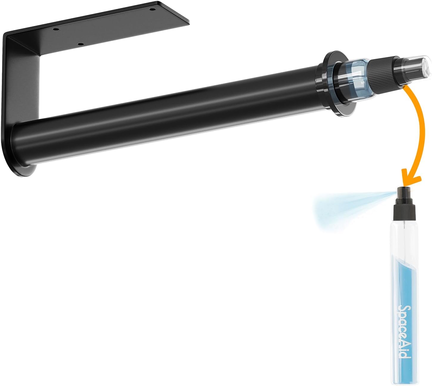 PLUMYHG-SprayNeat Paper Towel Holder with Spray Bottle, Under Cabinet ...