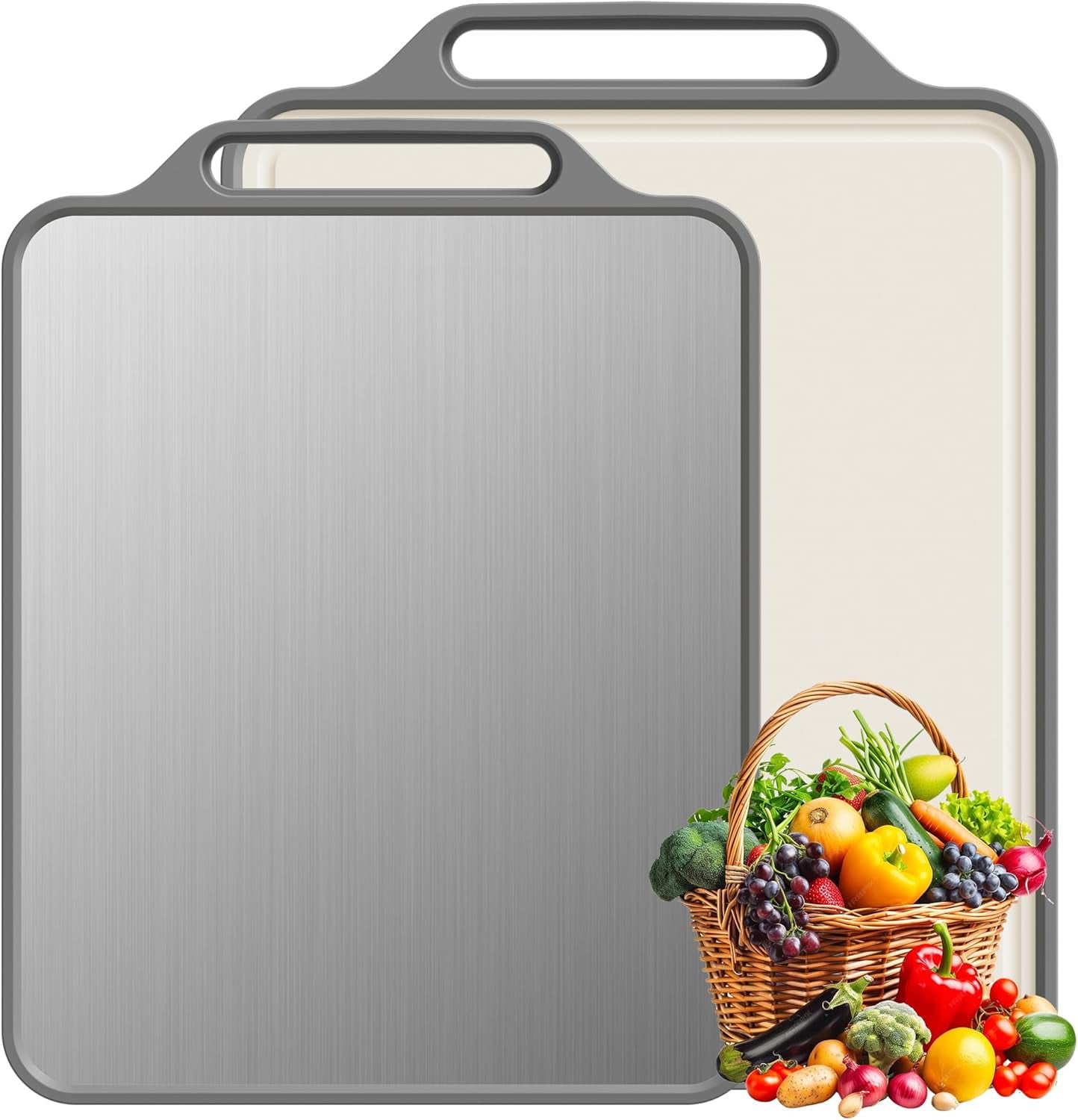 PLUMYHG-Stainless Steel Cutting Board Non toxic cuttings board for ...