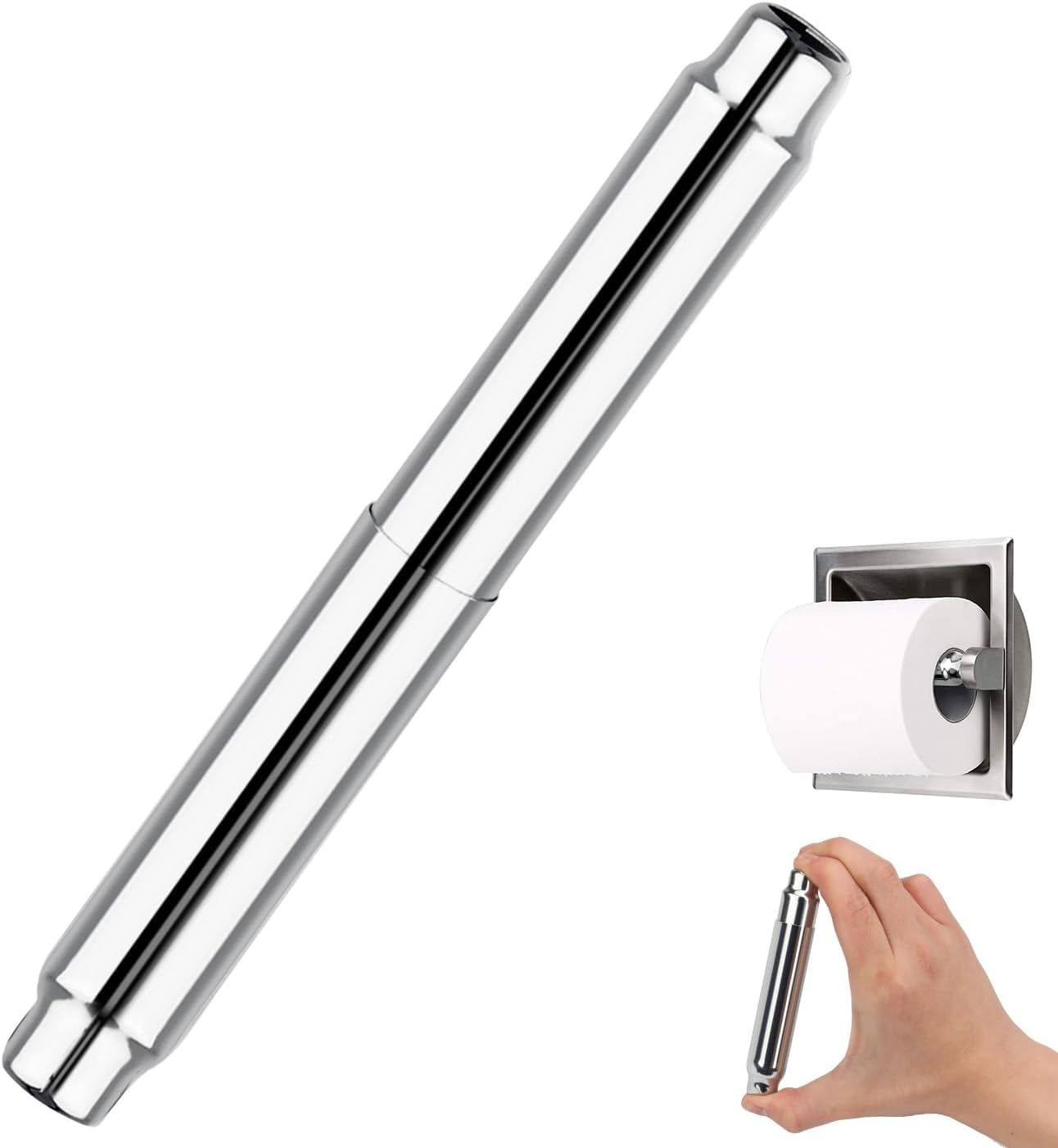 PLUMYHG-Toilet Paper Holder Roller Replacement, Stainless Steel Toilet ...