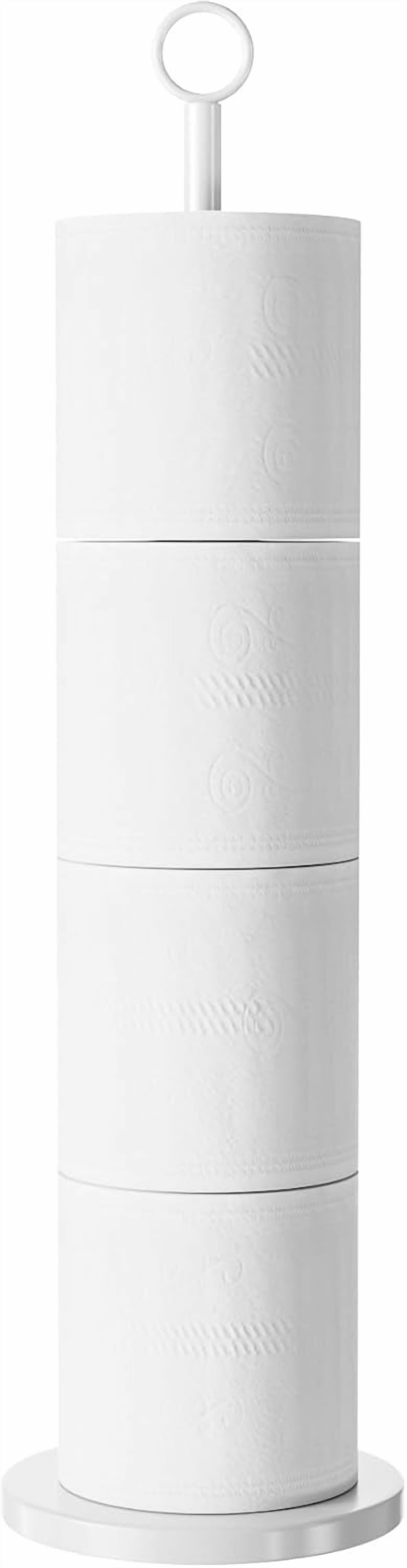 PLUMYHG-Toilet Paper Holder Stand(with Reserve Function), Free-Standing ...