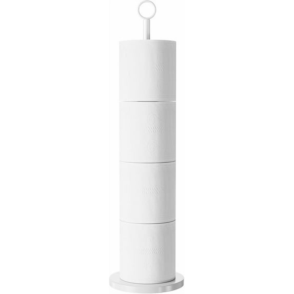 PLUMYHG-Toilet Paper Holder Stand(with Reserve Function), Free-Standing ...