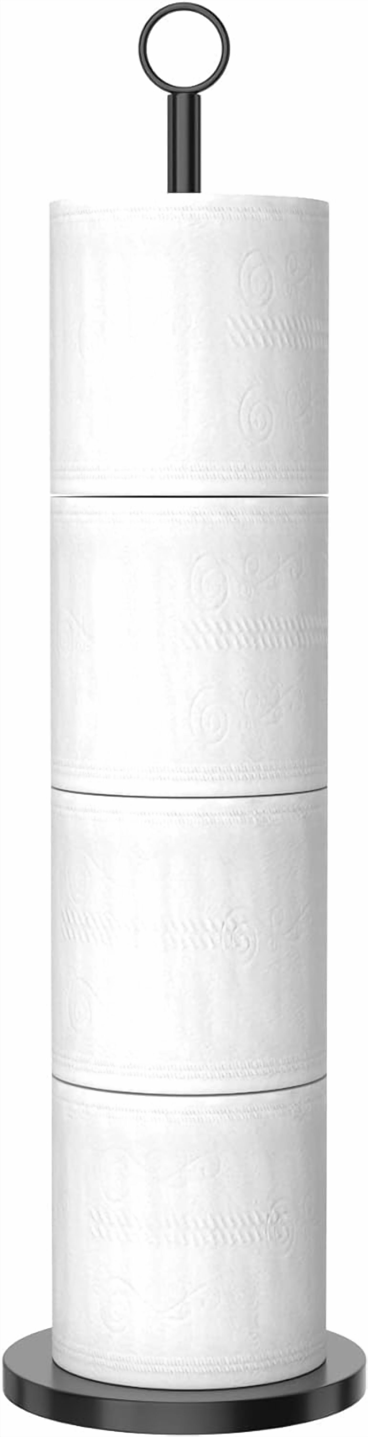 PLUMYHG-Toilet Paper Holder Stand(with Reserve Function), Free-Standing ...