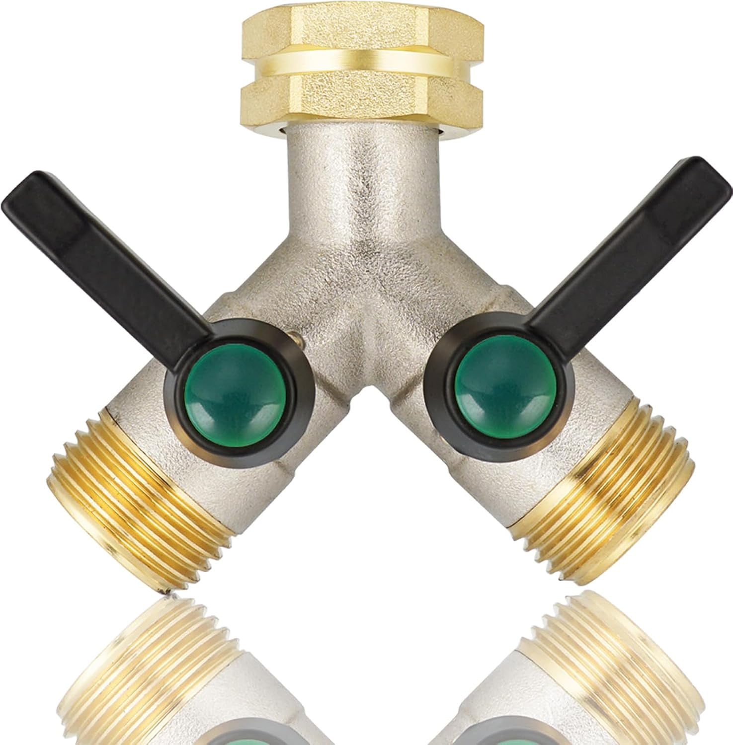 PLUMYHG-Y-Valve Garden Hose Faucet Splitter, 3/4\u201d GHT Threads ...