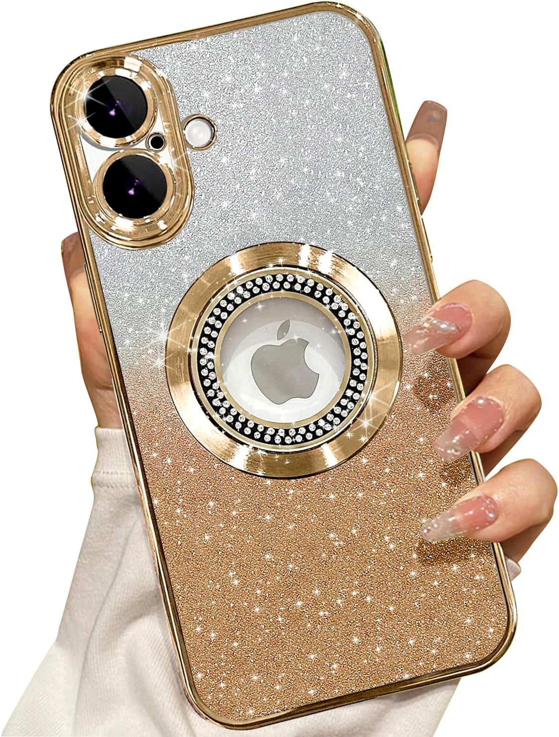 PLUMYHG-for iPhone 16 Plus Magnetic Glitter Case Compatible with ...