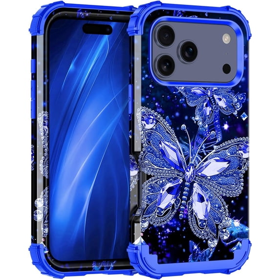 PLUMYHG-for iPhone 17 Pro Max Case,Glow in The Dark Three Layer Heavy ...