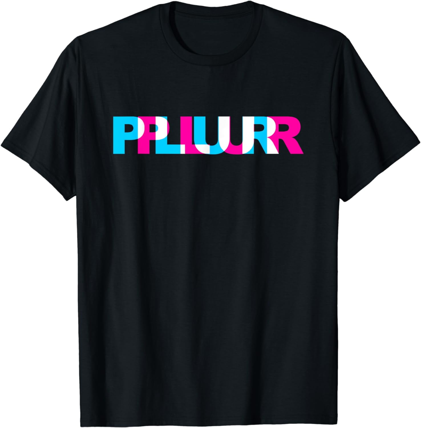 PLUR - EDM Rave Optical Illusion Glitch Dance Music Festival T-Shirt ...